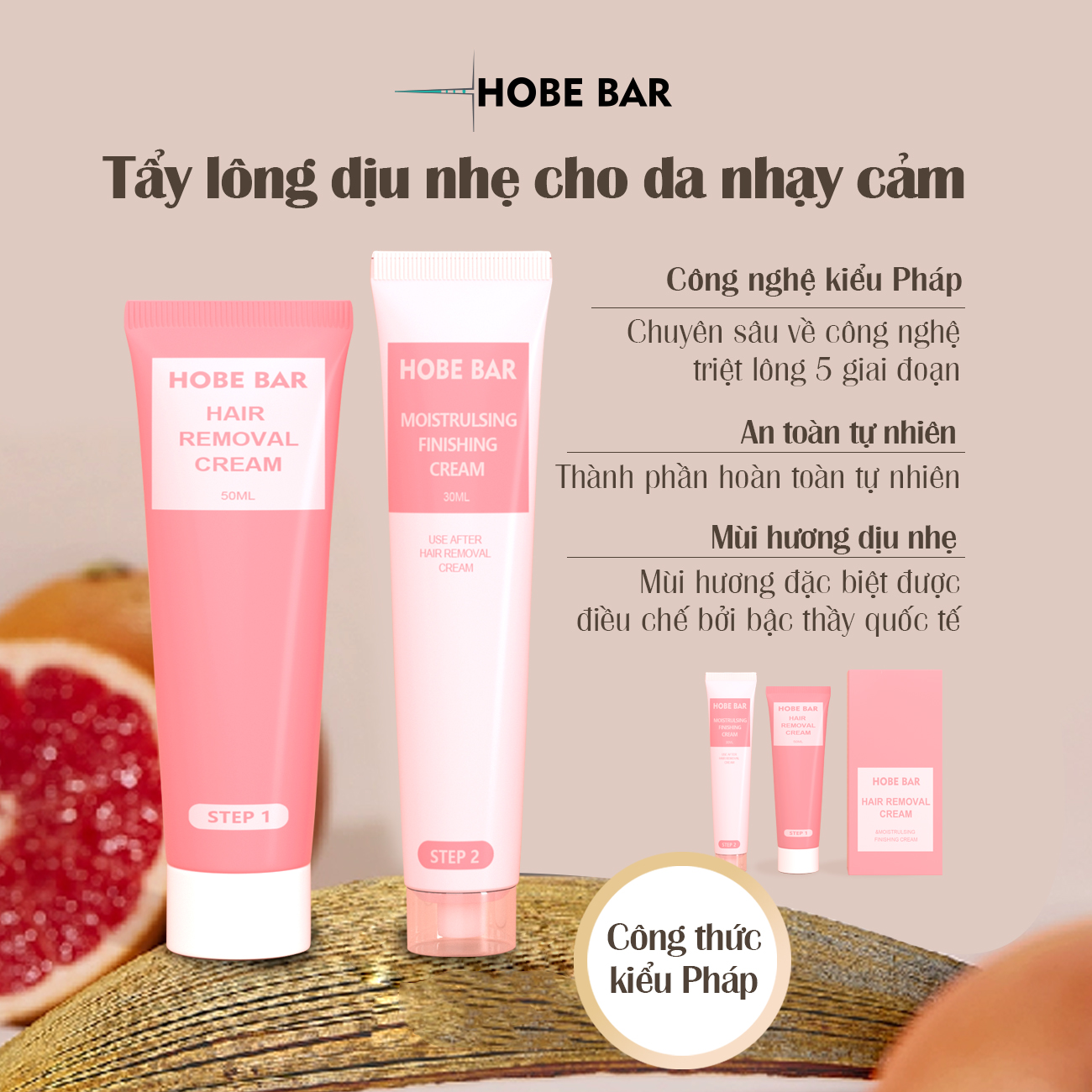 HOBE BAR HAIR REMOVAL CREAM - hobebar.com